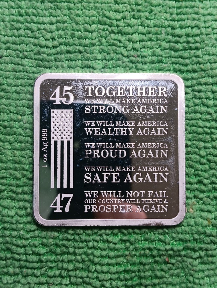 2024 1 Oz .999 Silver Trump Train Square Coin | eBay