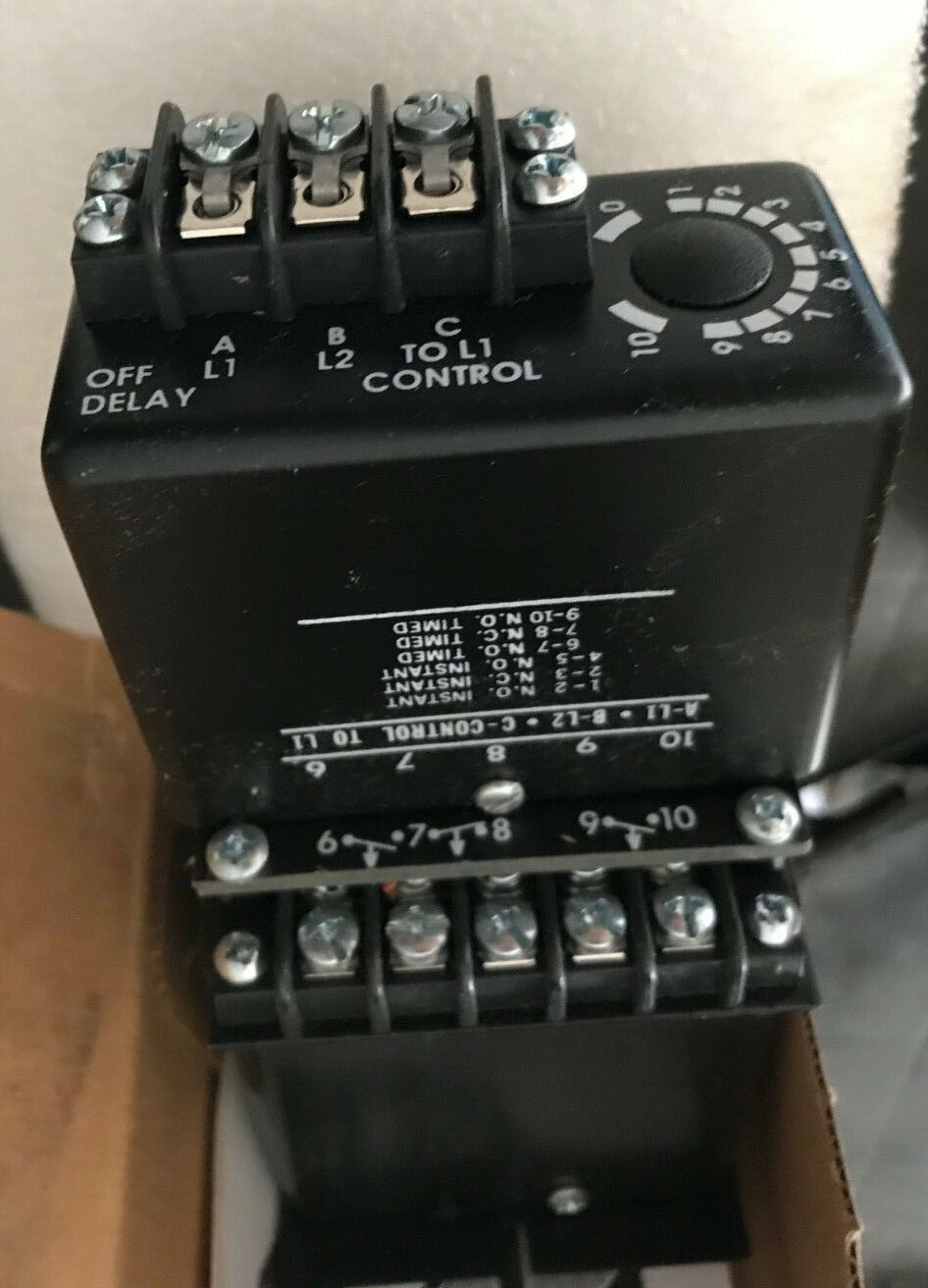 ISSC Timer 1014-1-W-2-B -- Fixed Time OFF DELAY .4 Seconds - 120V | eBay