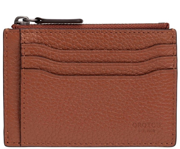 OROTON men's HARRY PEBBLE Money Clip Wallet IN COGNAC +BOX perfect gift ...