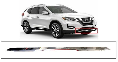 Fits 2017-2020 Nissan Rogue Front Bumper Chrome Trim Molding 620726FL0A ...