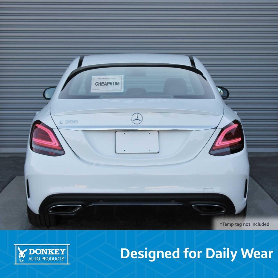 Donkey Auto Products License Plate Temporary Tag Plastic Bags Adhesive ...