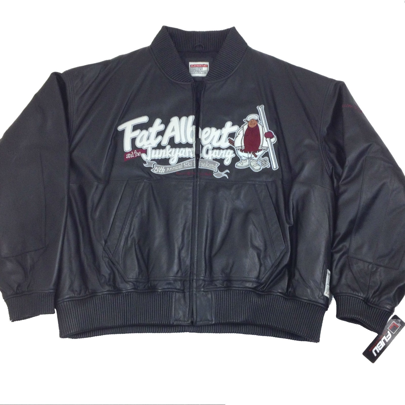 Vintage, PLATINUM FUBU, Fat Albert & Junkyard Gang, Men's COWHIDE ...