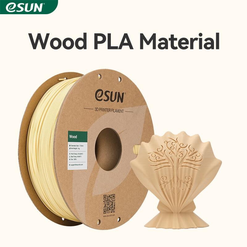 eSUN Wood PLA Filament 1.75mm 1000g/Roll For FDM 3D Printer Soild Wood ...