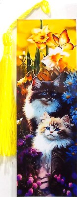 CAT FRIENDS/BUTTERFLY/FLOWER/FELINE/ANIMAL UNIQUE EXQUISITE LAMINATED ...