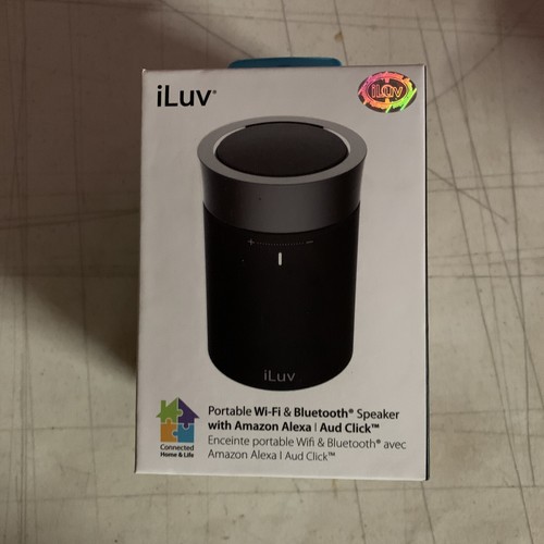 iLuv AUDCLICKBK Portable WiFi & Bluetooth Speaker w/Amazon Alexa, Voice ...