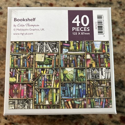 Wentworth Wooden Puzzle 40 pc Bookshelf Colin Thompson Laser cut New | eBay