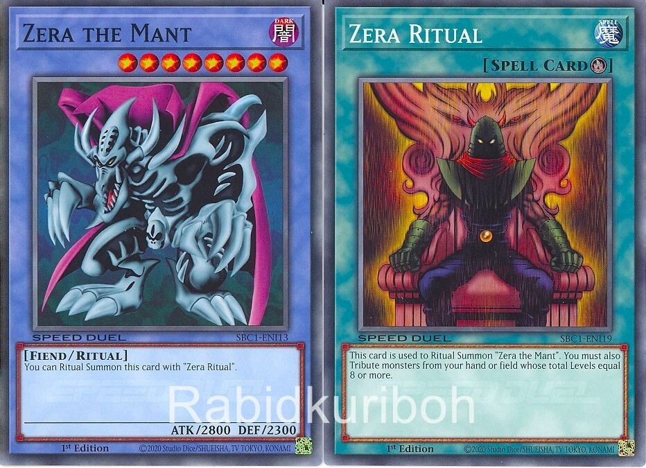 Yugioh Zera the Mant + Zera Ritual Set | eBay
