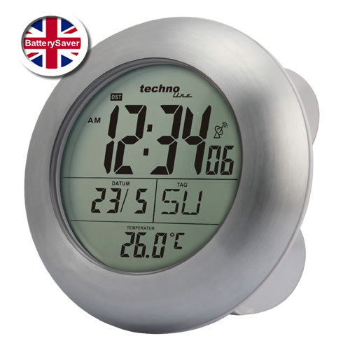 Technoline Radio Controlled Wall Clock Aluminum Silver for sale online ...