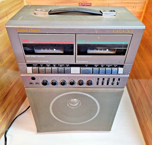 Vintage Radio Shack 32-1154 Dual Cassette Karaoke Machine; Needs ...