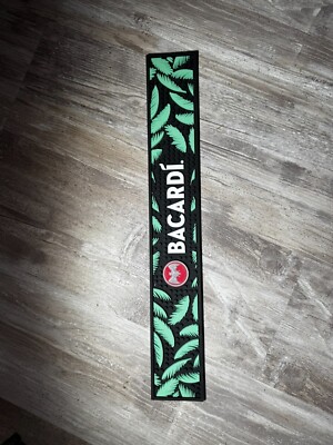 Bacardi Rum RUBBER RAIL RUNNER DRINK Bar mat Accessory 20 inches 4 ...