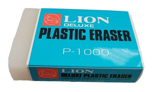 1 LION ERASER JUMBO SOFT PLASTIC PENCIL WRITING ERASER P-1000 FREE ...