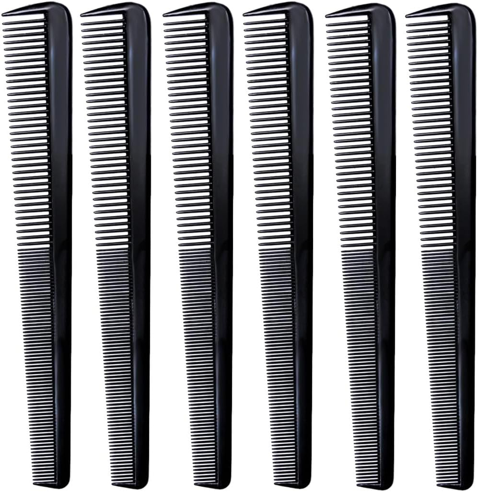 (6 Count) 7.5" Barber Hair Comb Beard & Mustache Pocket Combs for Men'S ...