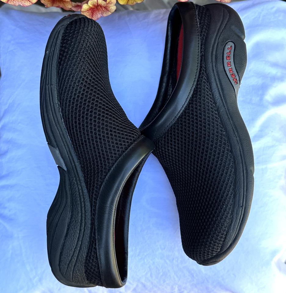 Merrell Encore Black Mesh Slip On Shoe Comfort Mule Clog Women’s Size 7 ...