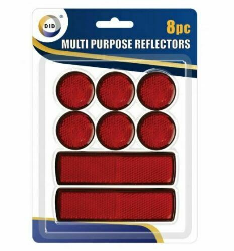 Bike Reflectors X 8 Multipurpose Stick On Rear Red Light Self Adhesive ...