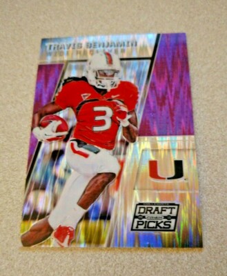 2016 Panini Draft Picks Prizm #97 Travis Benjamin Miami Hurricanes /99 ...