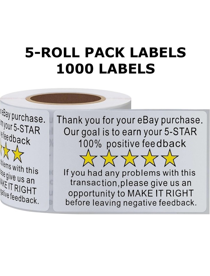 🆕 “BULK” EBAY Thank You for Your Purchase Labels 2" x 3" -YOU CHOOSE ...
