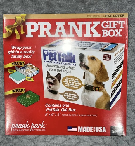 Prank Gift Box Prank Pack Genuine Fake Pet Talk Perfect For The Pet ...