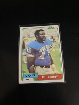 Dave Pureifory 1981 Topps football card Lions 296 NRMT-MT PWE | eBay