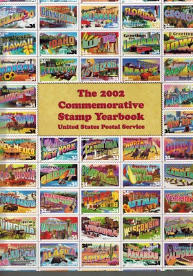 USPS 2002 Commemorative Year Set collection of stamps with Hard Cover ...