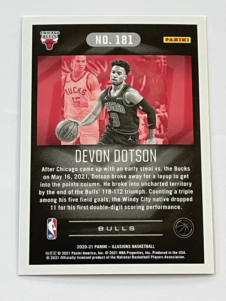 2020-21 Panini Illusions Basketball Rookie - Devon Dotson RC - Chicago ...