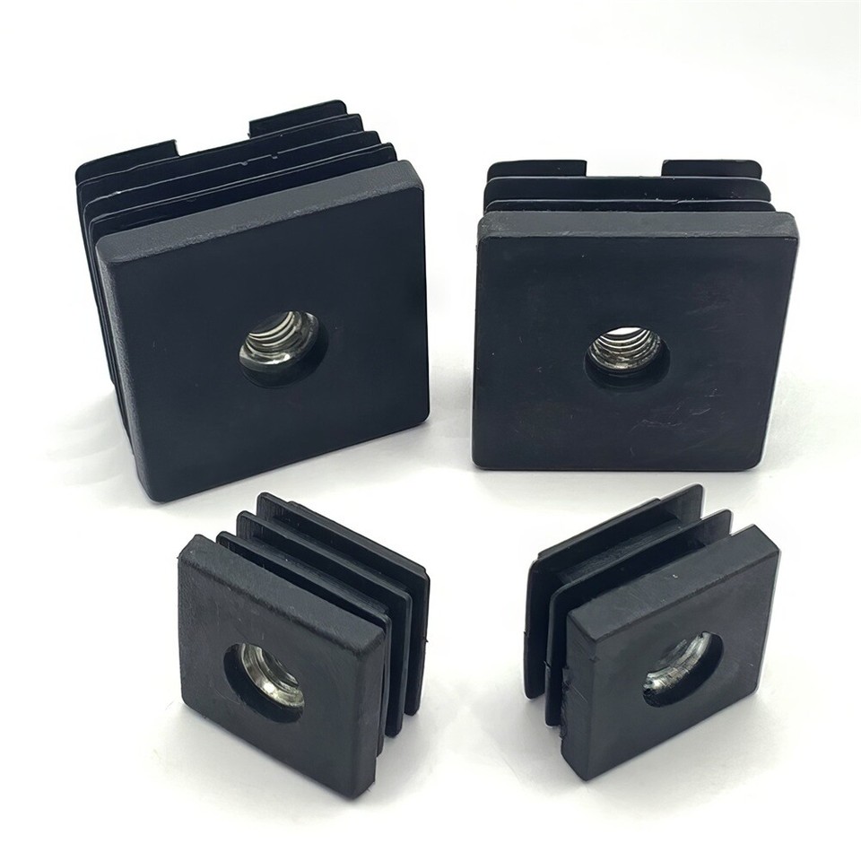 Plastic Square Pipe Plugs with Nut for Adjusting Height Balance of ...