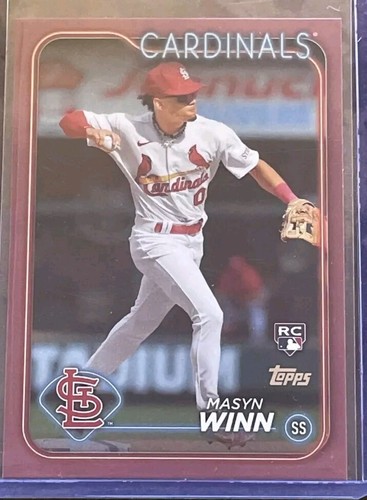 Masyn Winn 2024 Topps Series 2 #480 Cardinals RC Mothers Day Hot Pink ...