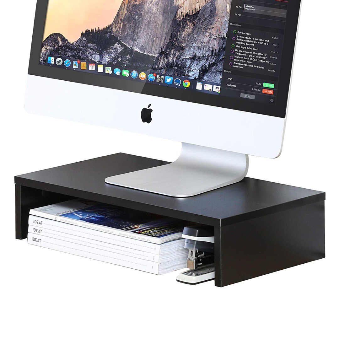 PC Computer Desktop Monitor Stand Laptop TV Display Screen Riser Shelf ...