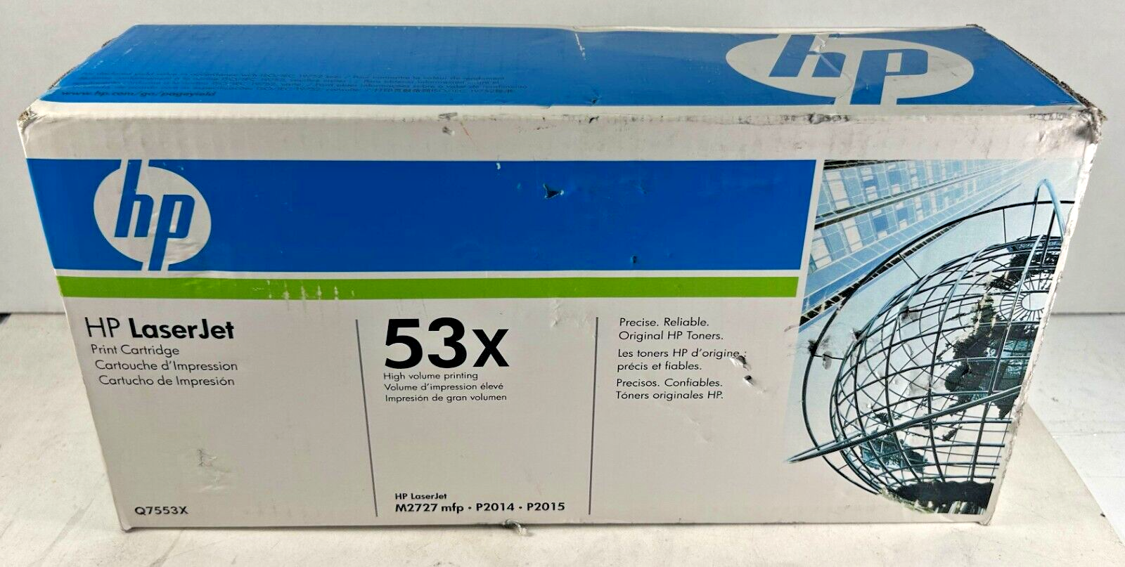Genuine HP 53X Q7553X Black Toner for LaserJet M2727 mfp, P2014 P2015 ...