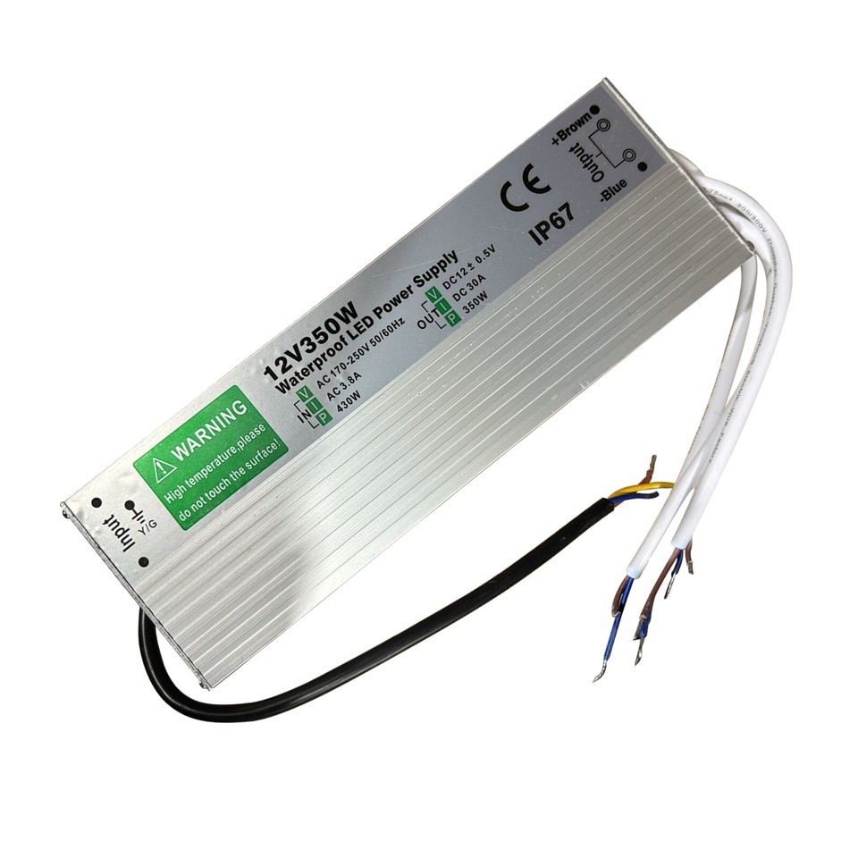 IP67 Waterproof Power Supply PSU AC 240V -DC 12V Transformer LED Driver ...