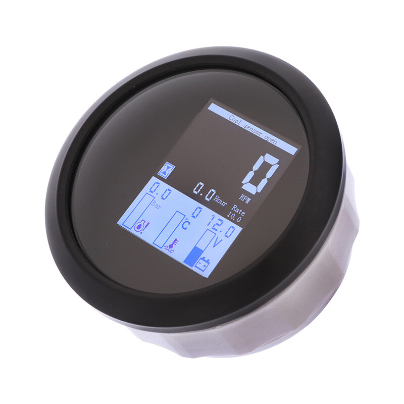 85mm 4In1 Tachometer Water Temp Oil Pressure Voltmeter Gauge For Car ...