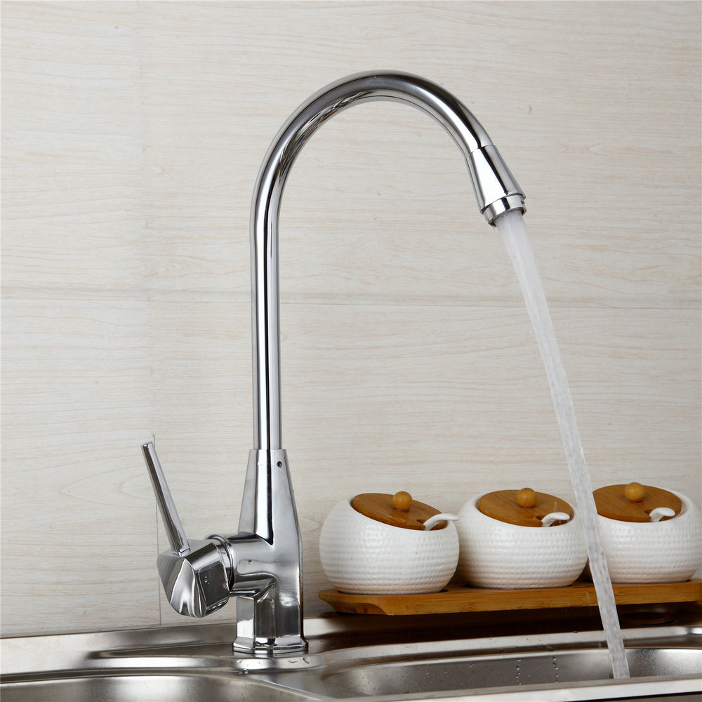 Swivel Spary Bathroom Sink Faucet Single Lever Deck Mounted Mixer Tap ...