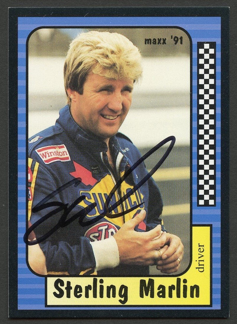 Sterling Marlin #22 signed autograph auto 1991 Maxx NASCAR Racing ...
