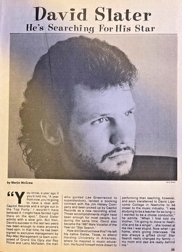 1988 Country Musician David Slater | eBay