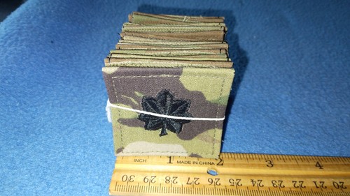 BUNDLE OF 20 - US ARMY LIEUTENANT COLONEL CAMO RANK 2x2 HOOK BACK ...