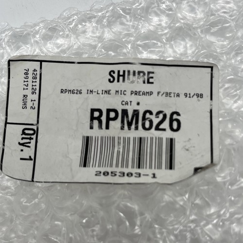 Shure RPM626 In-Line Microphone Preamplifier (EB-1704) | eBay