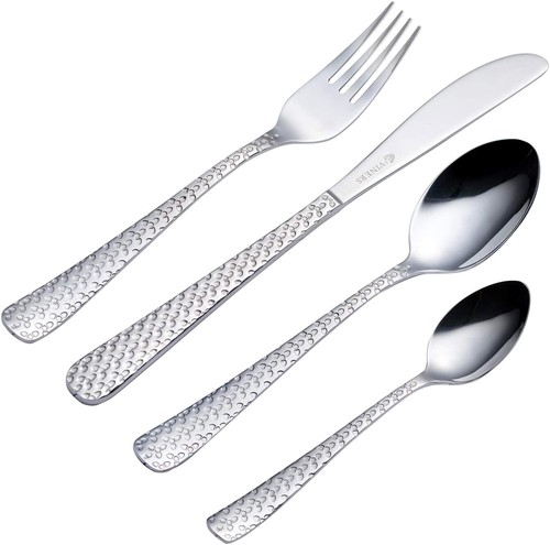 New FLEUR Viners 16 Pc Set Stainless Steel Flatware Cutlery Modern ...