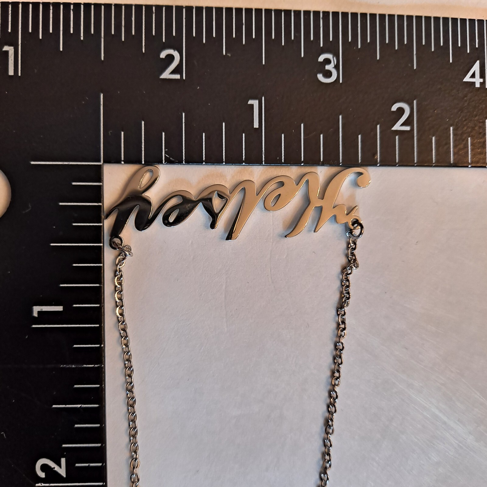 Kelsey Name Necklace Personalized Chain Silver Tone | eBay