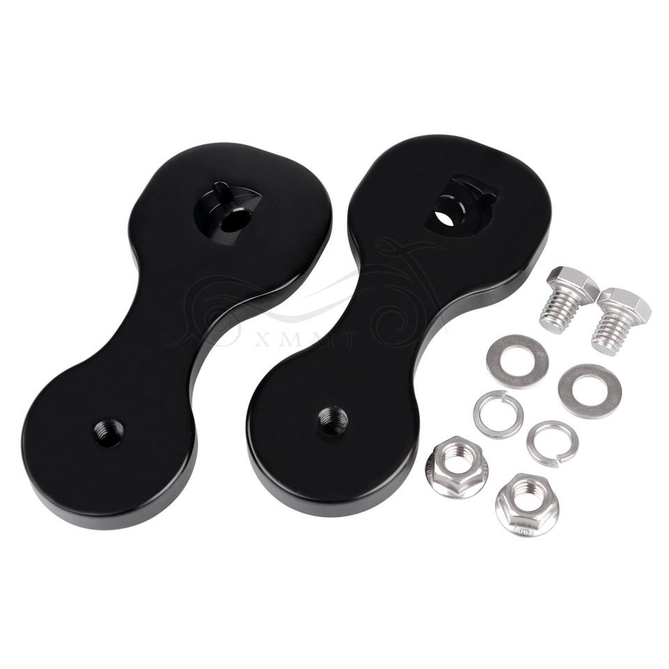 Black Mirror Brackets Adapter for Harley Touring CVO Batwing Bagger ...