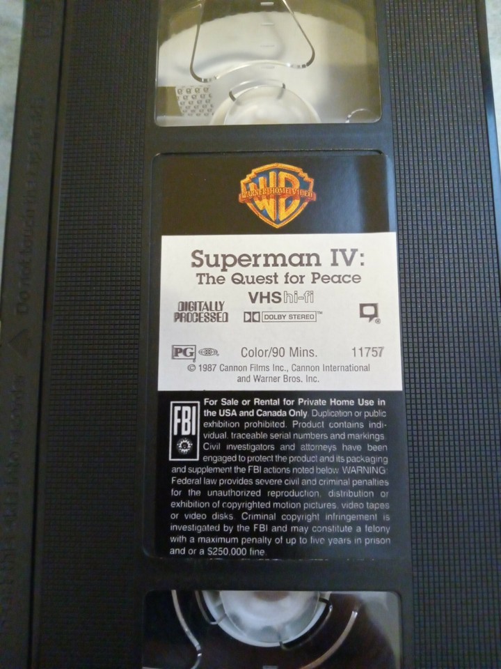 Superman VHS Movie Tapes lll. lV. Starring Christopher Reeve. | eBay