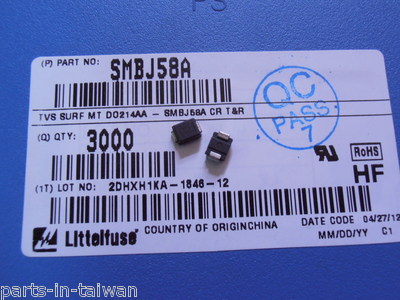 50PCS SMBJ58A 58V 600W TVS SMB/DO214AA LITTLEFUSE | eBay
