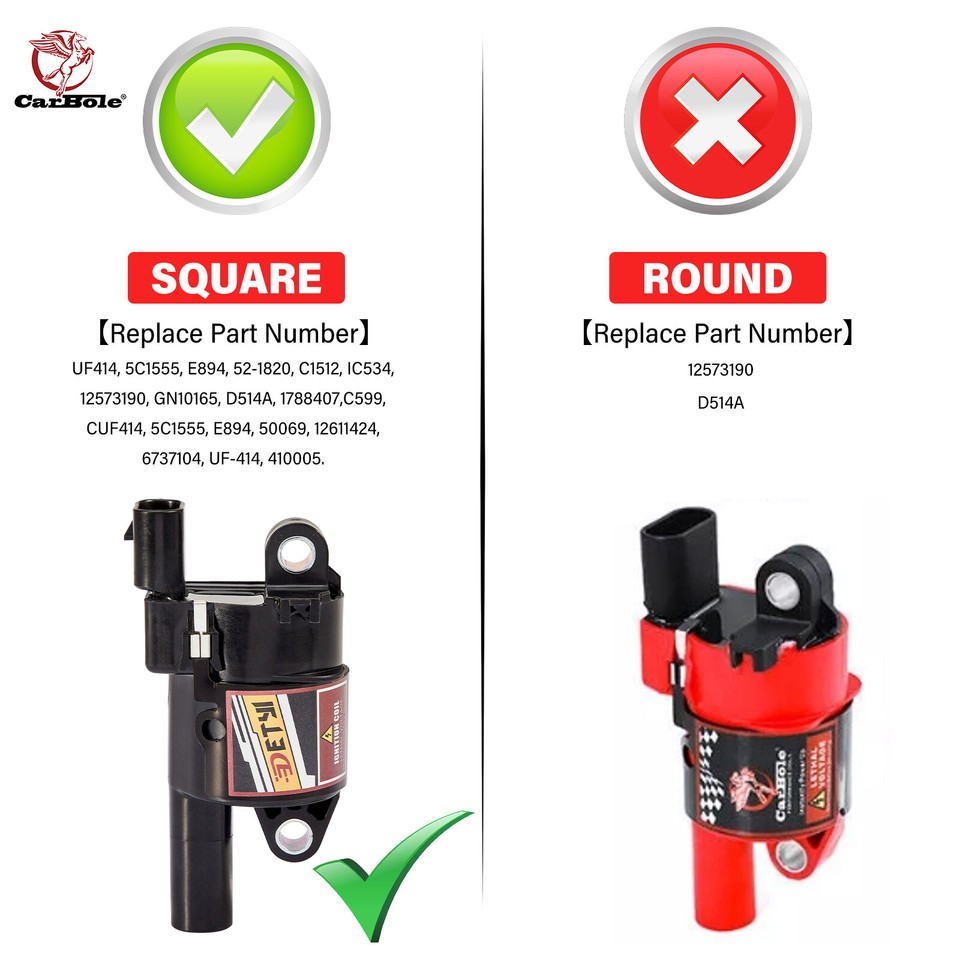 8 Pack Ignition Coil Kits UF414 Fit Chevy Silverado 1500 2008-2016 V8 5 ...