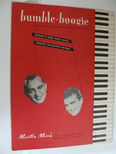 Bumble Boogie 1946 piano solo by Jack Fina Freddy Martin cover 9 pages ...