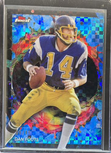 2024 Topps Finest Dan Fouts Blue Checkerboard Refractor Rare #6/49 ...