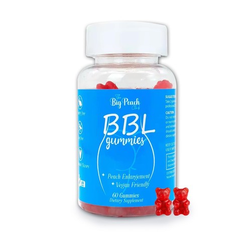 BBL Gummies for Women - Peach Growth Support with Collagen, Herbal ...