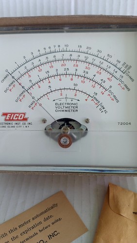 Vintage EICO 72004 Electronic Volt Ohm Meter New Old Stock 1961 | eBay