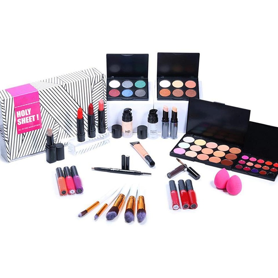 All In One Makeup Kit Complete Starter Makeup Set Lipstick Primer ...
