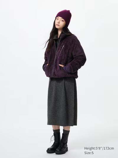 Uniqlo x Needles Fleece Jacket Purple Medium | eBay