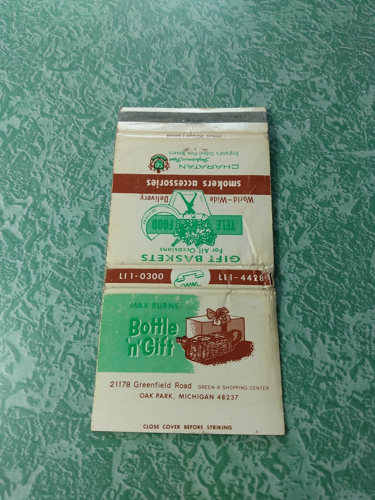 Vintage Matchbook Collectible Ephemera B26 oak Park Michigan bottle and ...