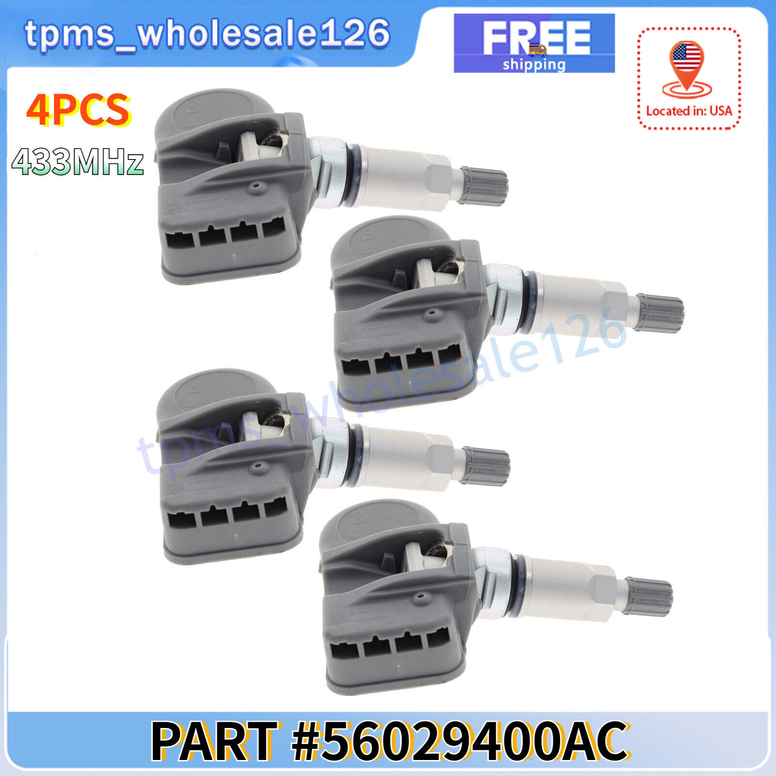 4xPieces 56029400AC Tire Pressure Sensors For 2008-20 Dodge Challenger ...