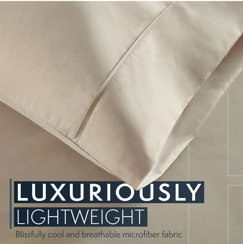 Danjor Linens Premium 1500 Collection King Size Pillowcase Set (Taupe ...